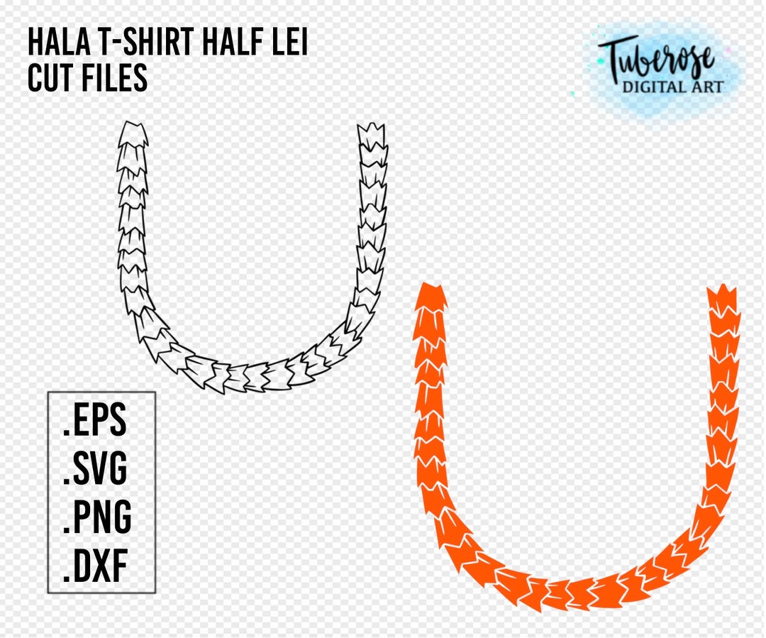 Hala Half Lei in Long and Extra Long for T-shirt Iron on and More, Lei ...