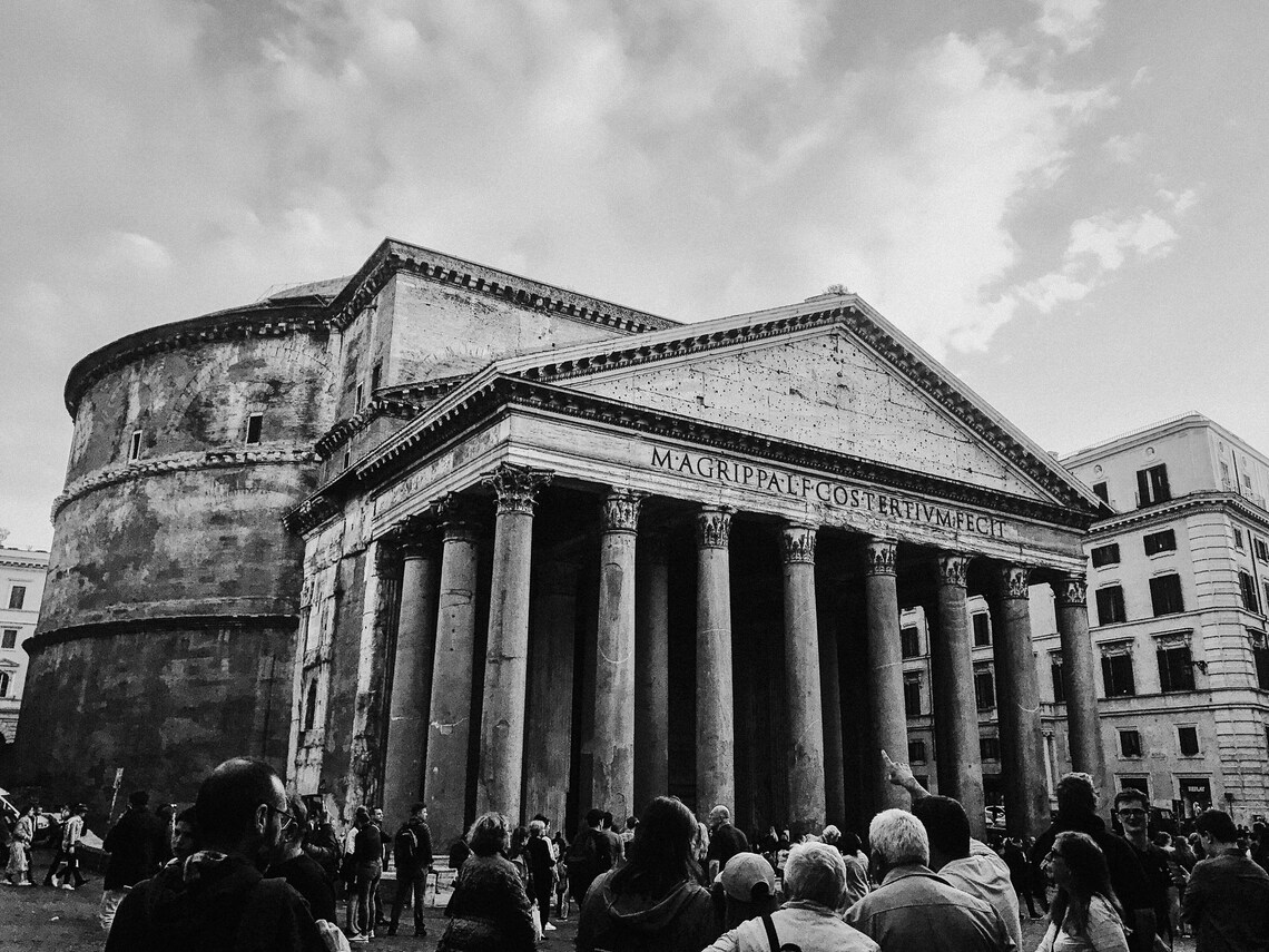 Pantheon Black and White Poster Print Rome Italy Poster - Etsy