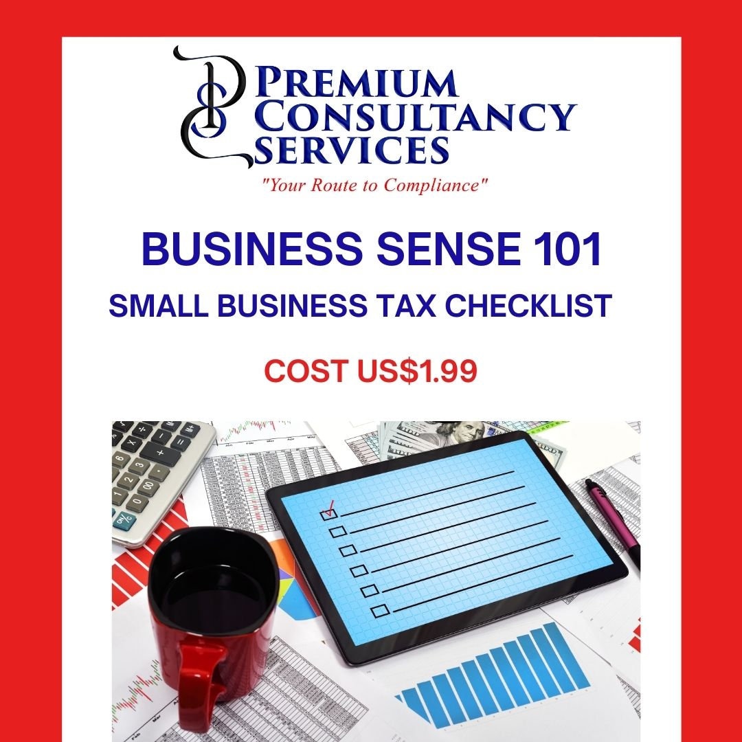 Business Sense 101:small Business Tax Checklist - Etsy