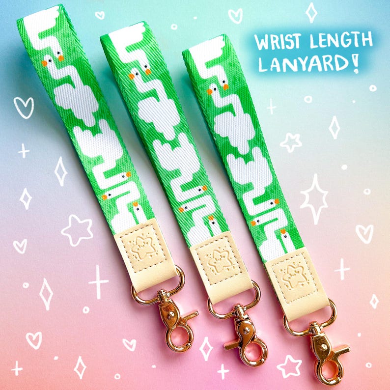Goofy Goose WRIST-LENGTH Lanyard Cute Geese Bird Springtime Silly Goose ...