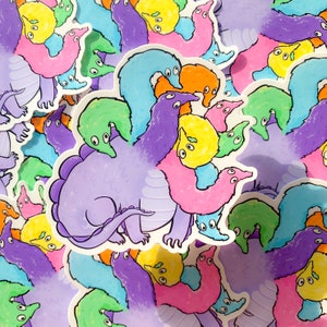 Hydra Silly Worm on A String Glossy Waterproof Sticker Laptop Water ...