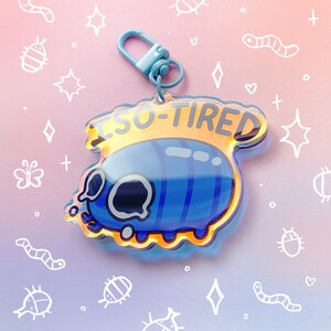 Isotired Isopod 2 pulgadas arco iris acrílico encanto llavero divertido ...