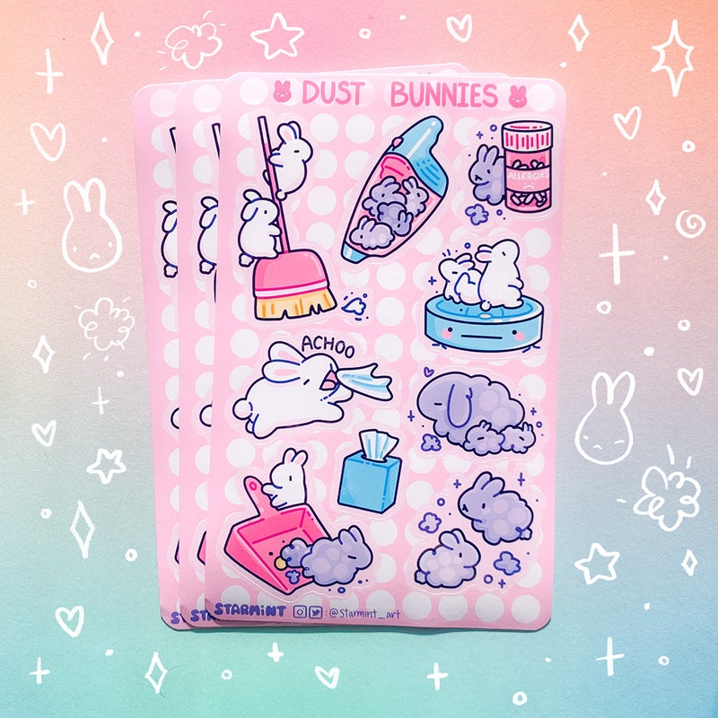 Cute Bunny Easter Stickers - Etsy
