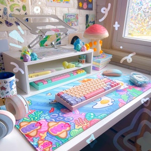 Manta Egg Desk Mat Mousepad Gaming Set up Computer Desk Water-resistant ...