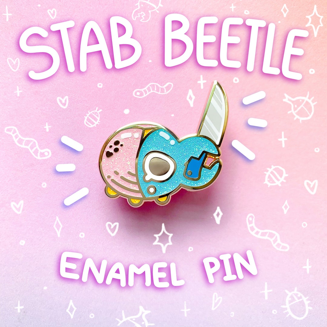 Stab Beetle Gold Enamel Pin Cute Bug Knife Stab Beetle Art Nature - Etsy