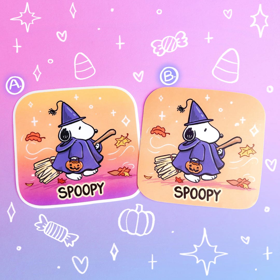 Spoopy Waterproof Sticker Jack-o-lantern Halloween Candy Squash Autumn ...