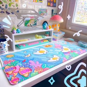 Manta Egg Desk Mat Mousepad Gaming Set up Computer Desk Water-resistant ...