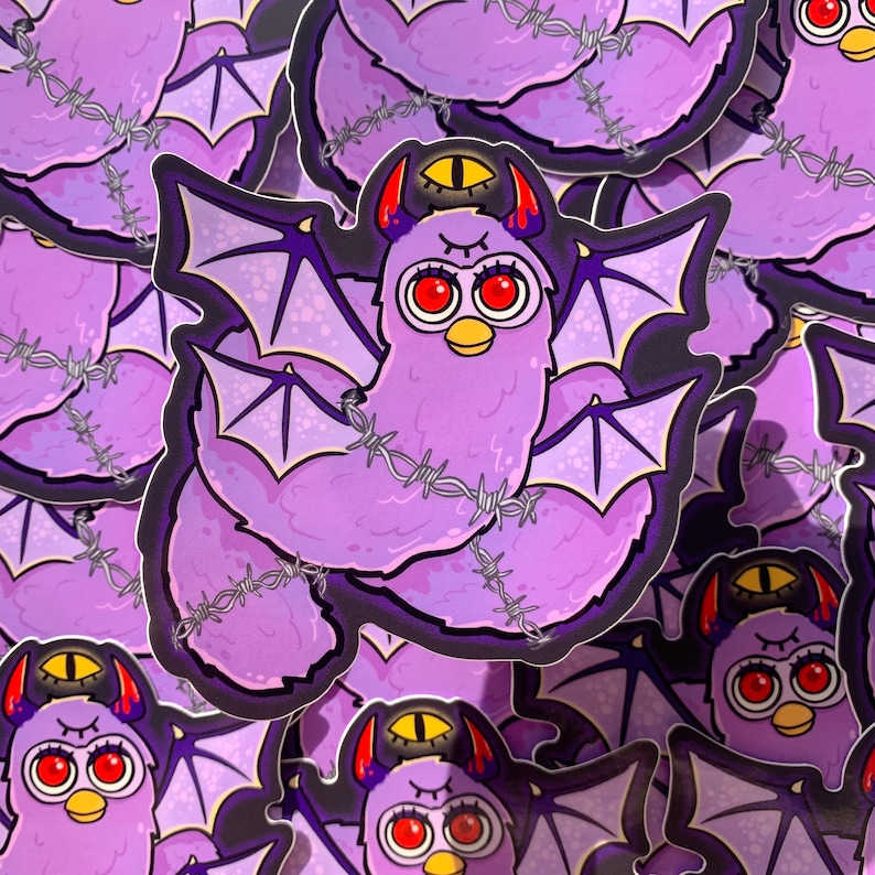 Biblically Accurate Devil Furby Glossy Waterproof Sticker - Etsy UK