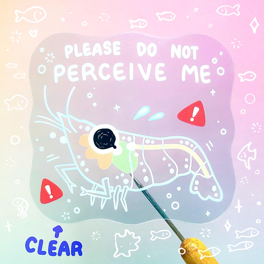 Do Not Perceive Me Transparent Clear Glossy Waterproof Sticker Ghost ...