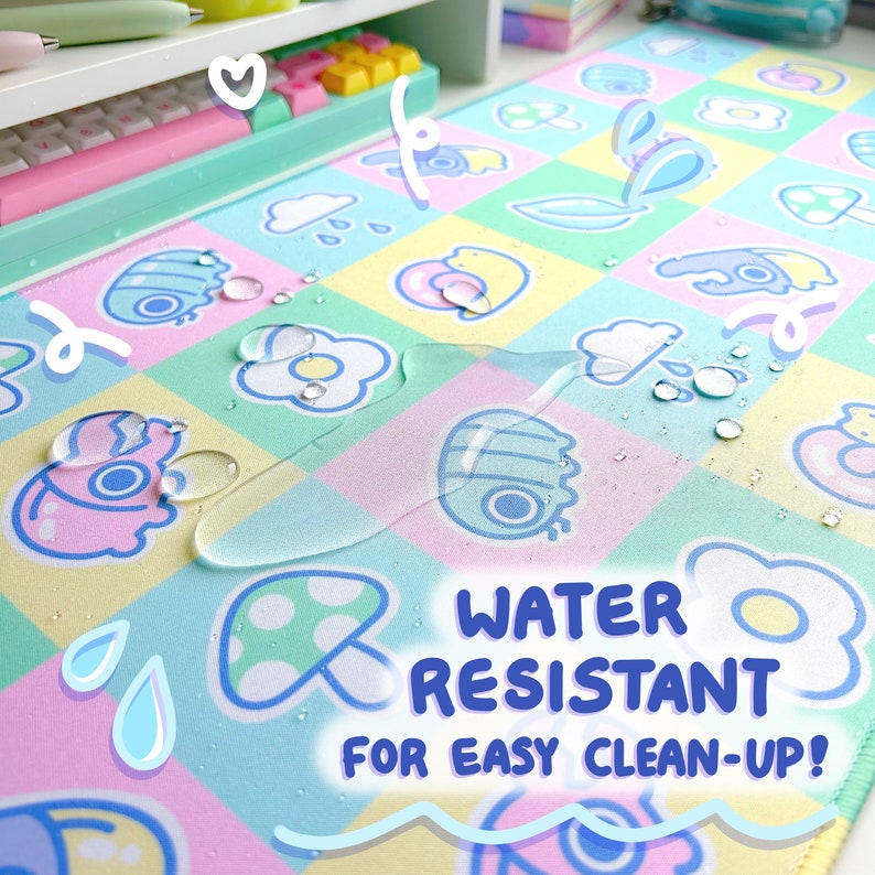Bug Field Desk Mat Mousepad Gaming Set up Computer Desk Water-resistant ...