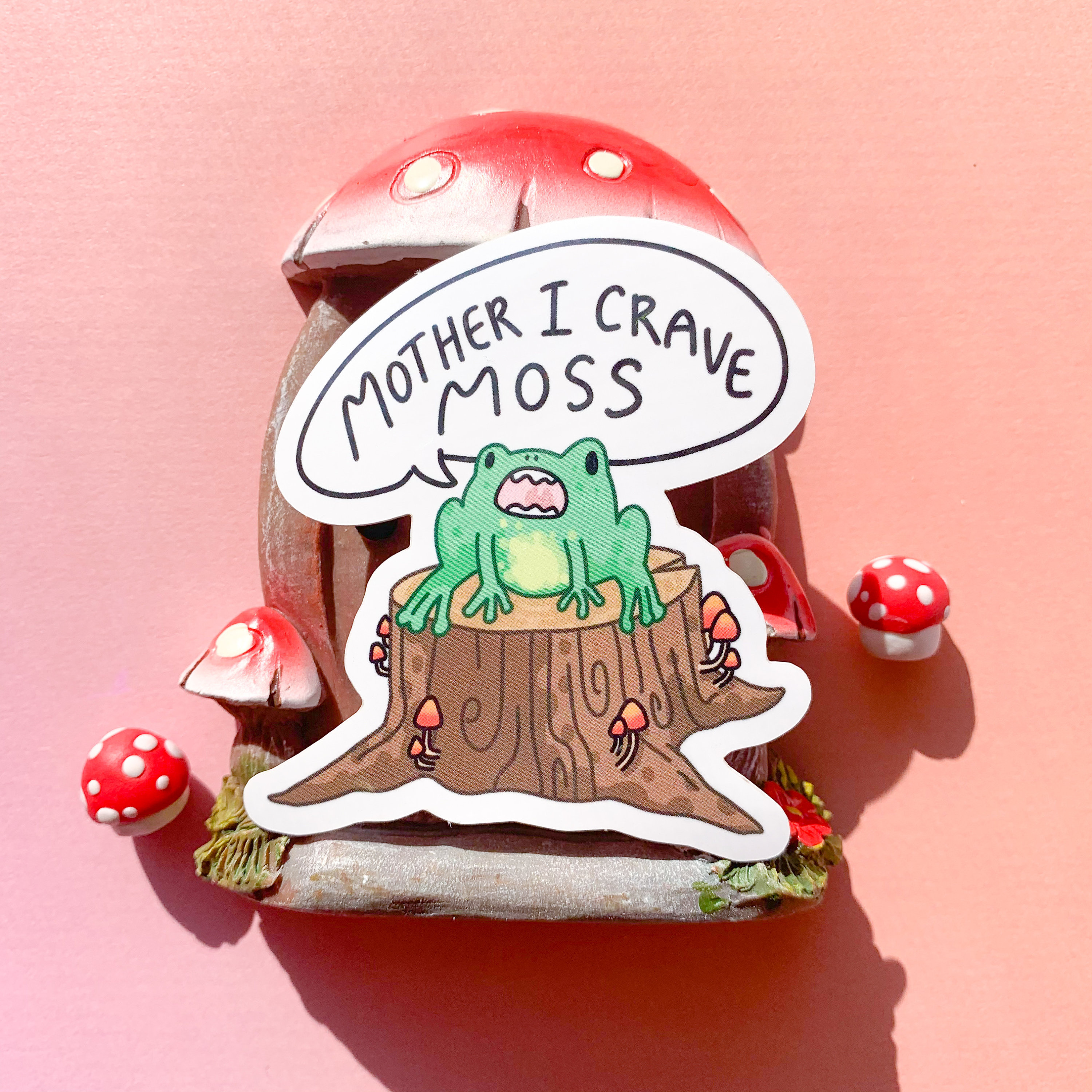 Moss Frog Meme Matte Vinyl Sticker Waterproof Laptops - Etsy