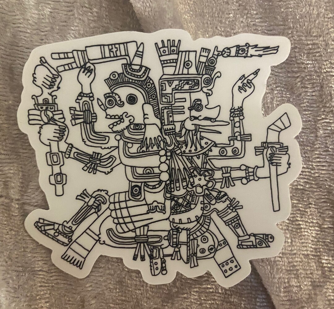 Aztec God Sticker - Etsy