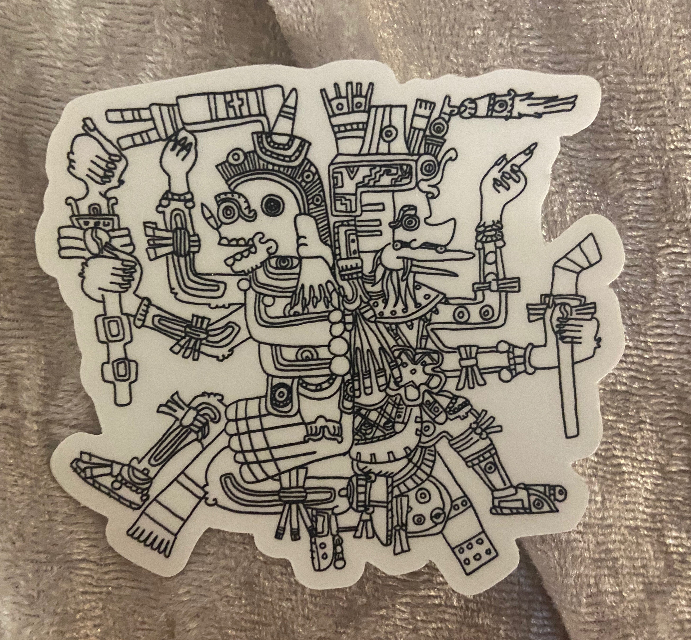 Aztec God Sticker - Etsy
