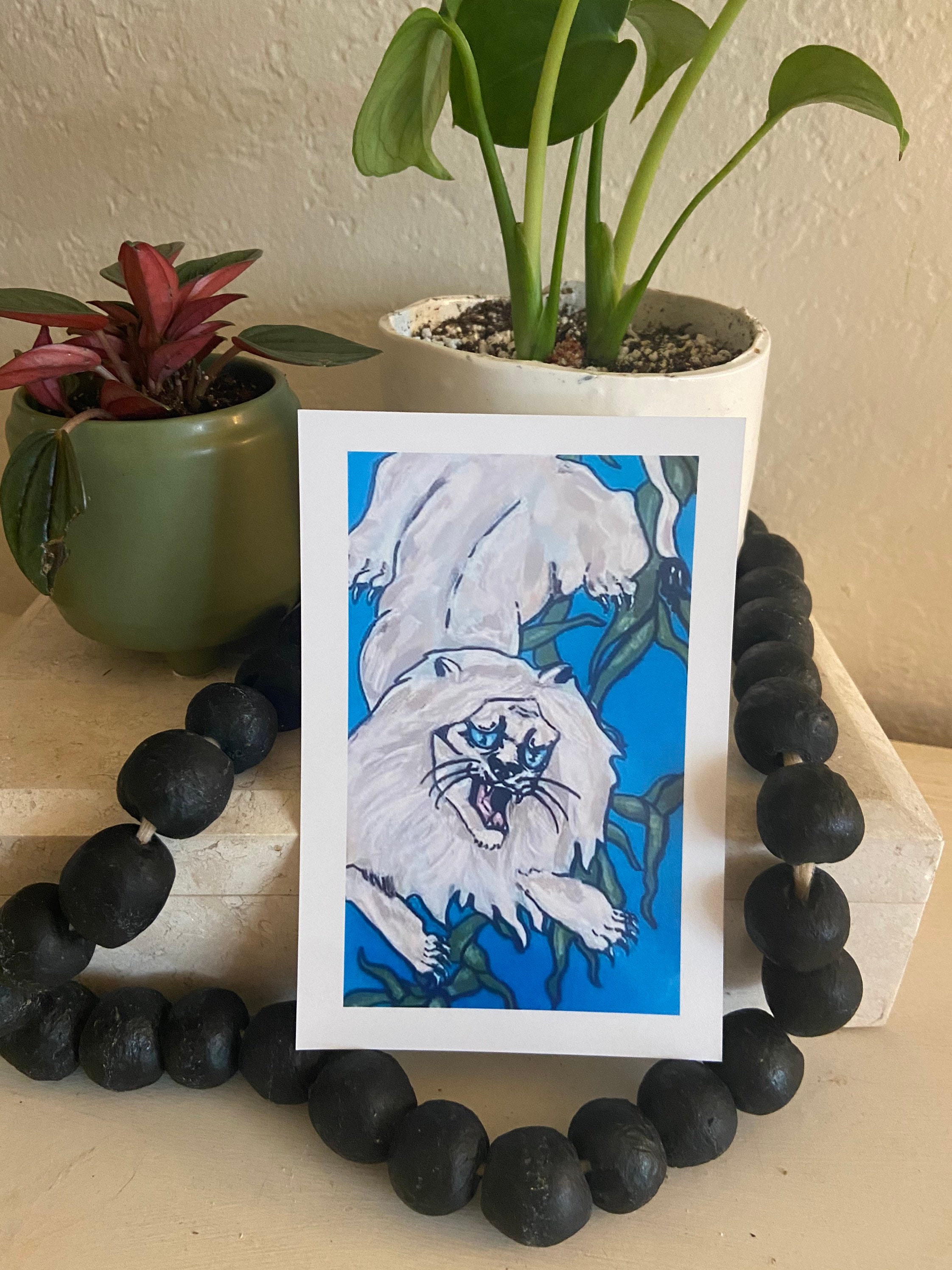 Weeping Lion Print - Etsy