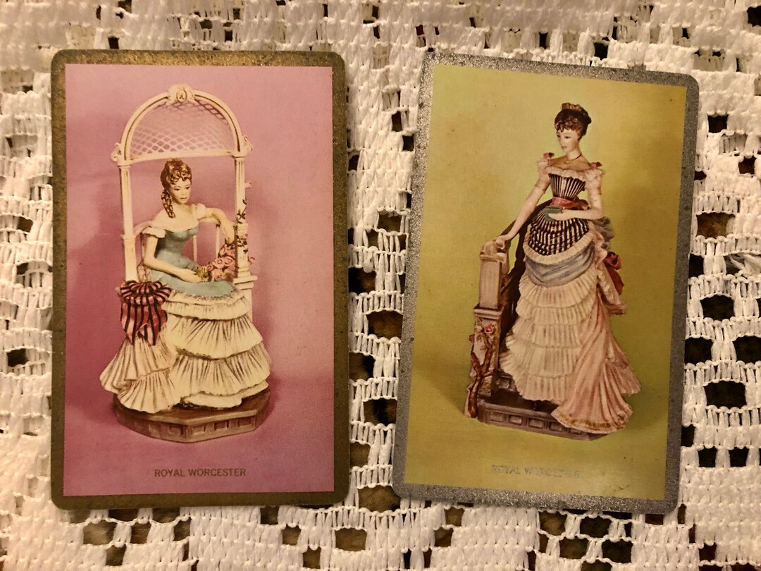 Lovely, Victorian Ladies Figurine Vintage Card Pair (collect, Swap ...
