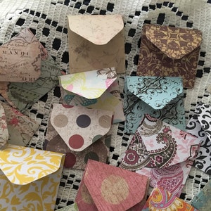 20 Tiny Envelopes, Mini Envelopes, Lunchbox Envelopes, Love Note ...