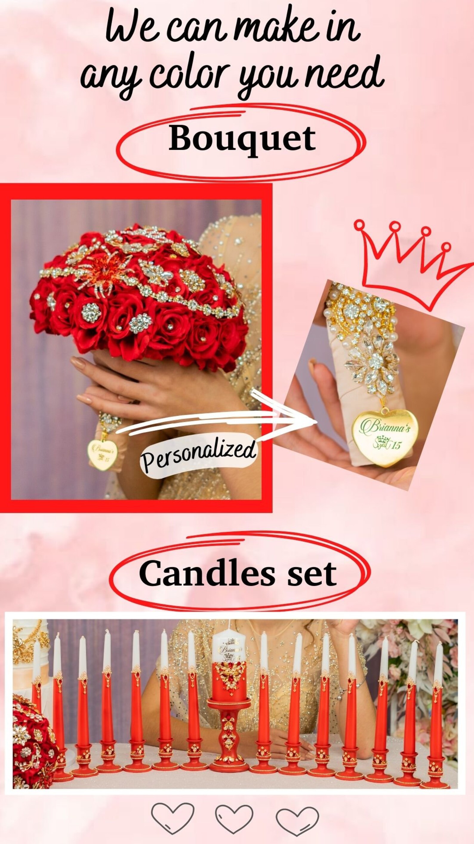 Gold Quinceanera Bouquet Gold Quince Decor Quinceanera Ramo - Etsy