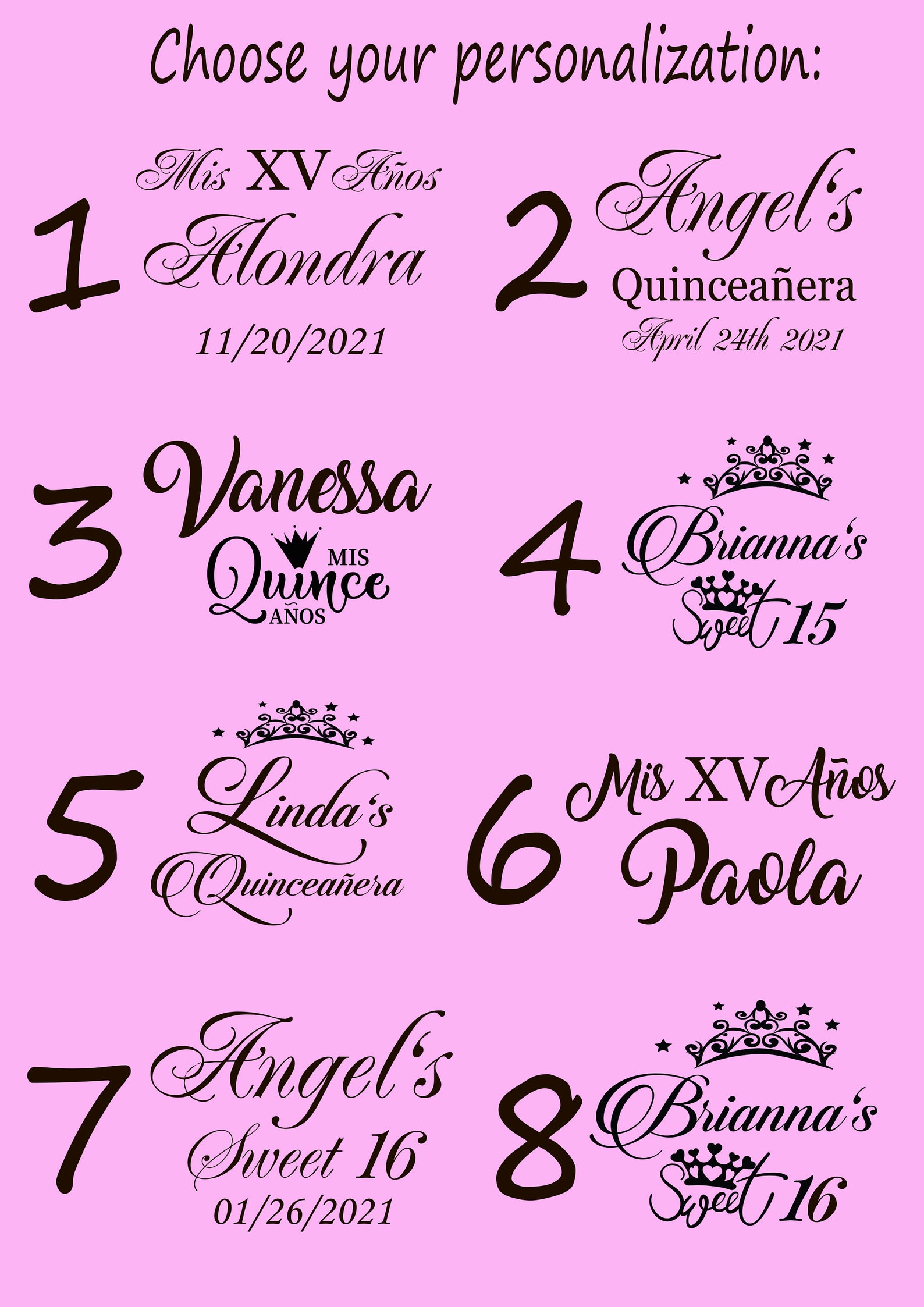 Quinceanera, Mis Quince, Mis Anos - Etsy