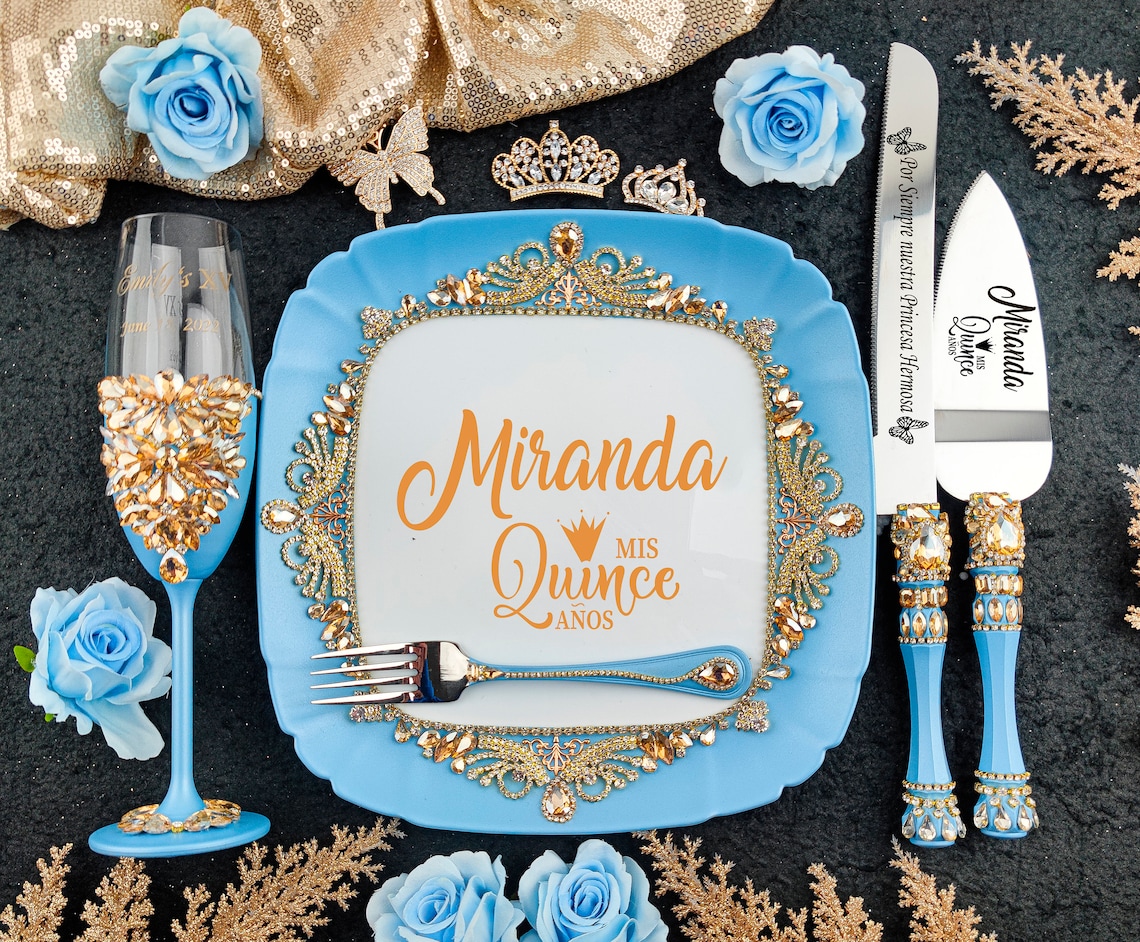 Quinceanera Copa Copa De Quinceanera Brindi Set Quinceanera | Etsy