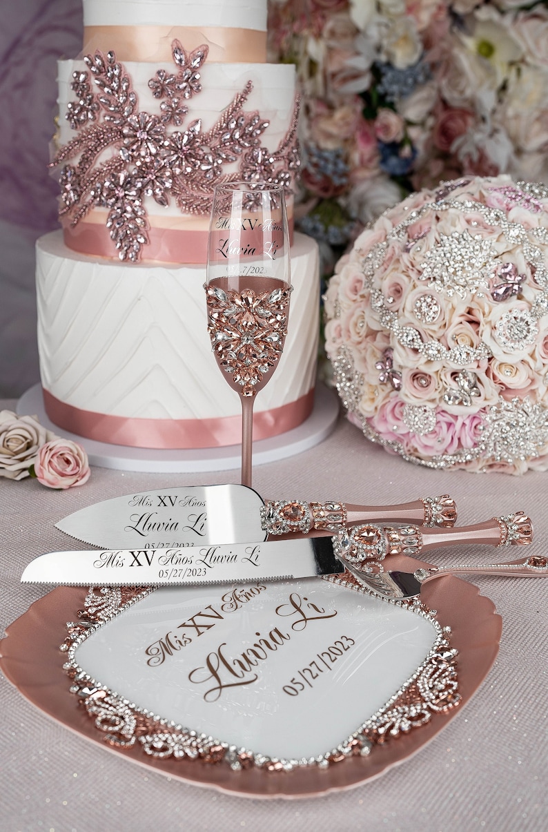 Blush Pink Rose Gold Quinceanera Decor, Dusty Pink Quinceanera, Dusty ...