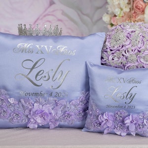 Lilac Gold Silver Quinceanera Bouquet, Lilac Ivory Ramo, Lavander ...