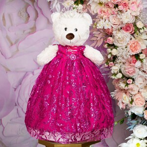 Fuchsia Quinceanera Bouquet: Hot Pink & Silver Ramo, Sweet 16 Decor - Etsy