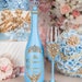 Copas De Quinceanera Baby Blue Gold, Brindis De Quinceanera Light Blue ...