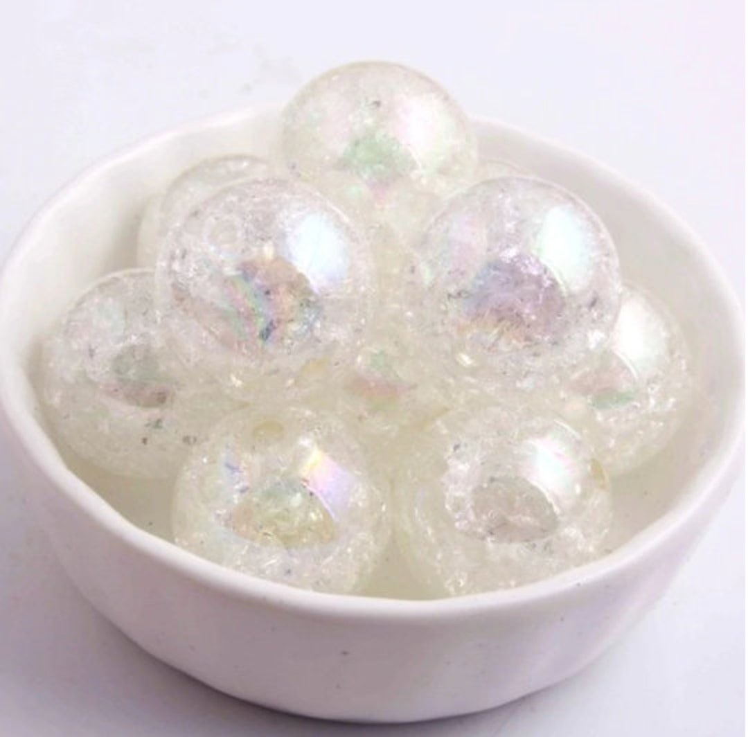 20mm Crackle Pattern Translucent Beads SOLID Colors - Etsy