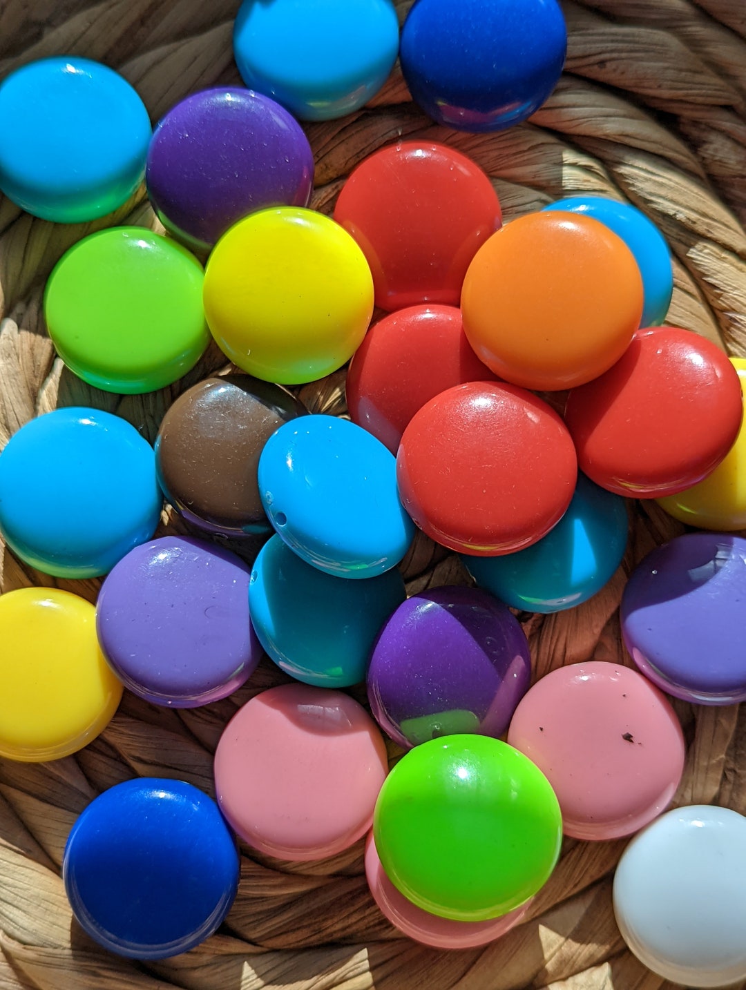 SPECIAL Purchase | 25mm Candy Button Disc Bubblegum Beads | Bright ...