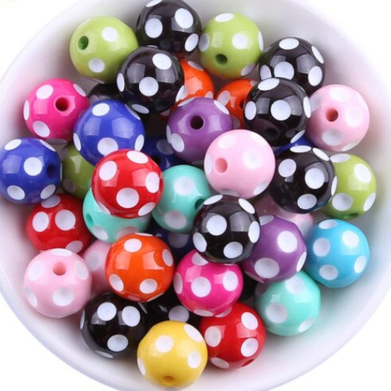 Polka Dot Beads - Etsy