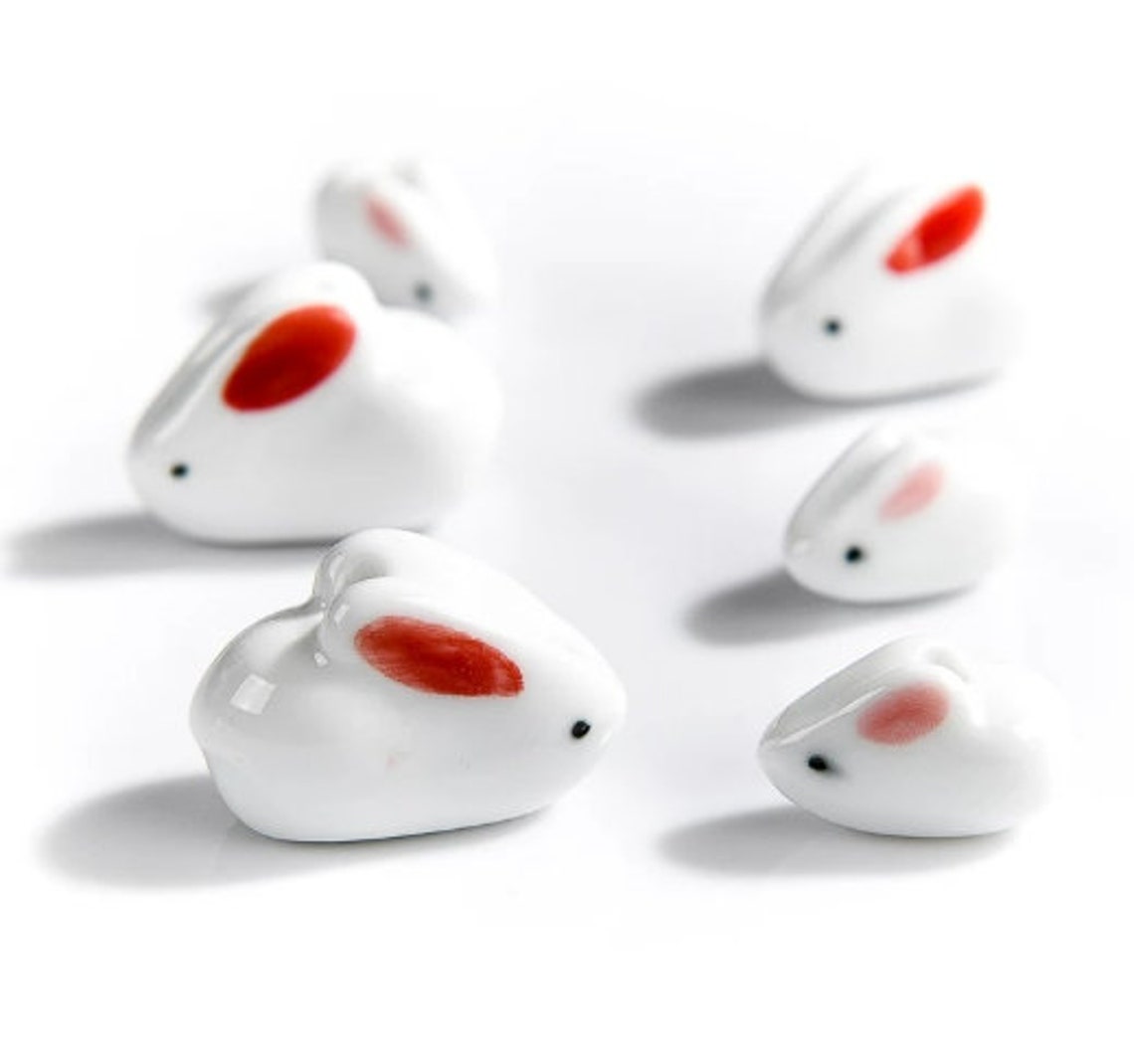 Ceramic Bunny Bead ceramic Rabbit Bead Ceramic Easter Bead - Etsy