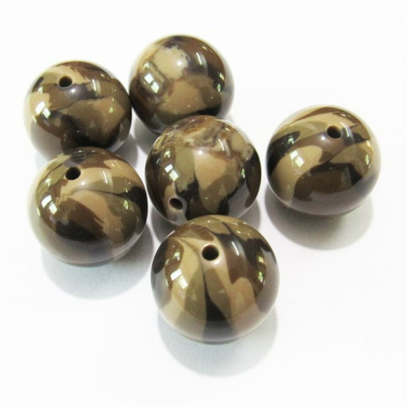 20mm Beads Brown Camo Beads Green Camo Beads Camouflage - Etsy