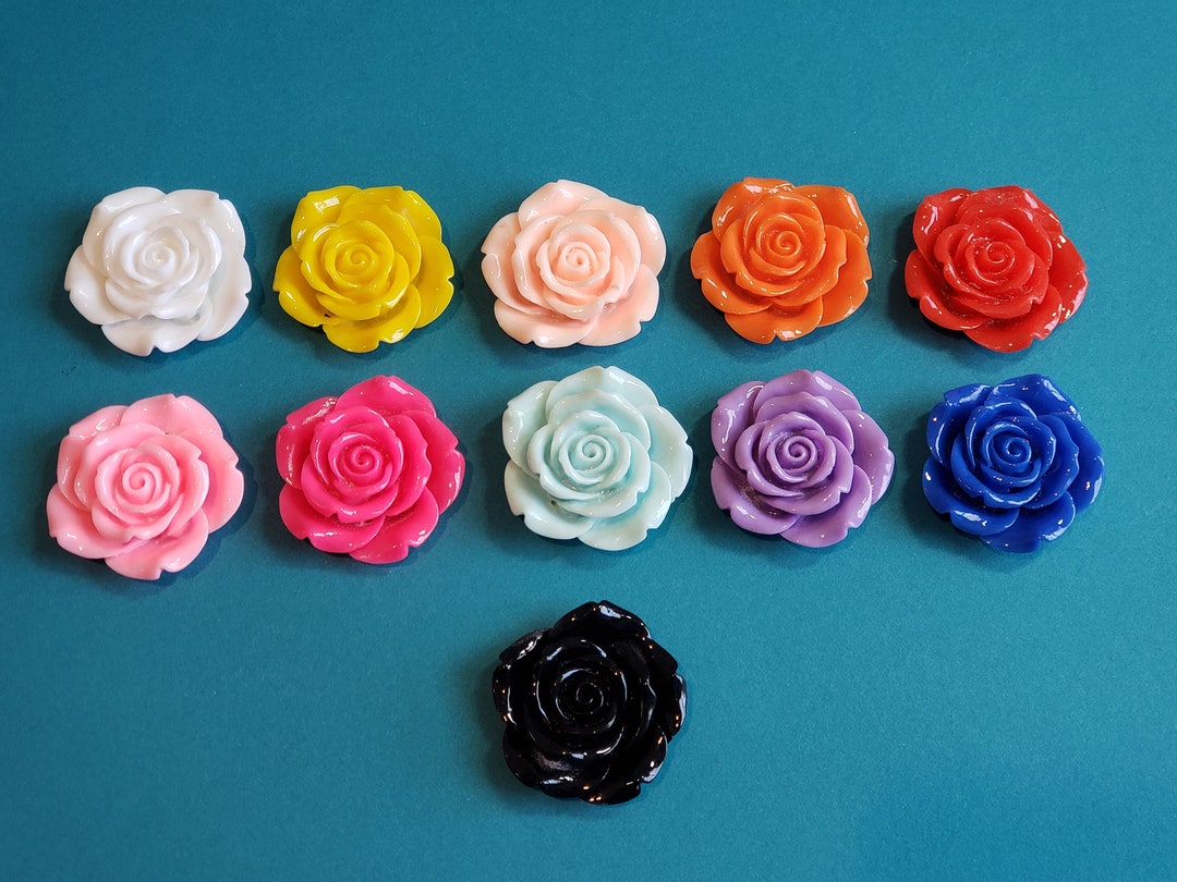 Large Rose Beads | 42mm Rose Beads | Flower Beads | Rose Pendant ...