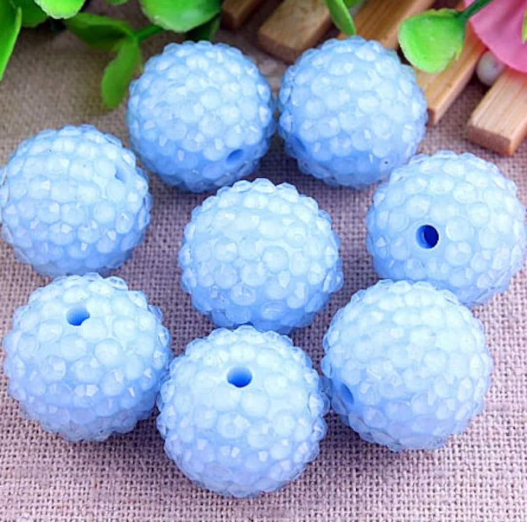 20mm Bumpy Pastel Beads | Clear Finish Beads | Bubblegum Beads | Easter ...