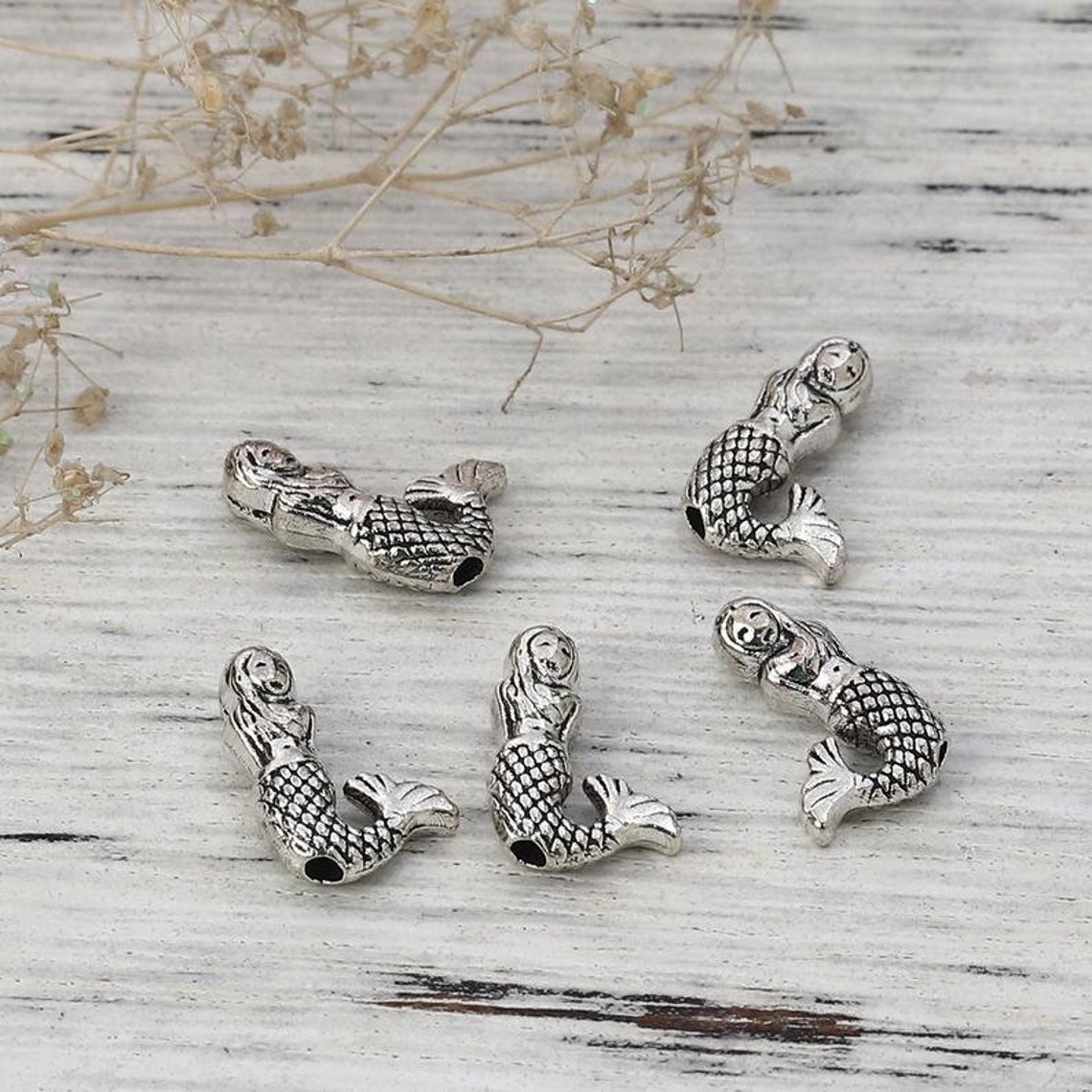 Mermaid Beads | Mermaid Jewelry Findings | Mermaid Spacer Beads | Pack ...