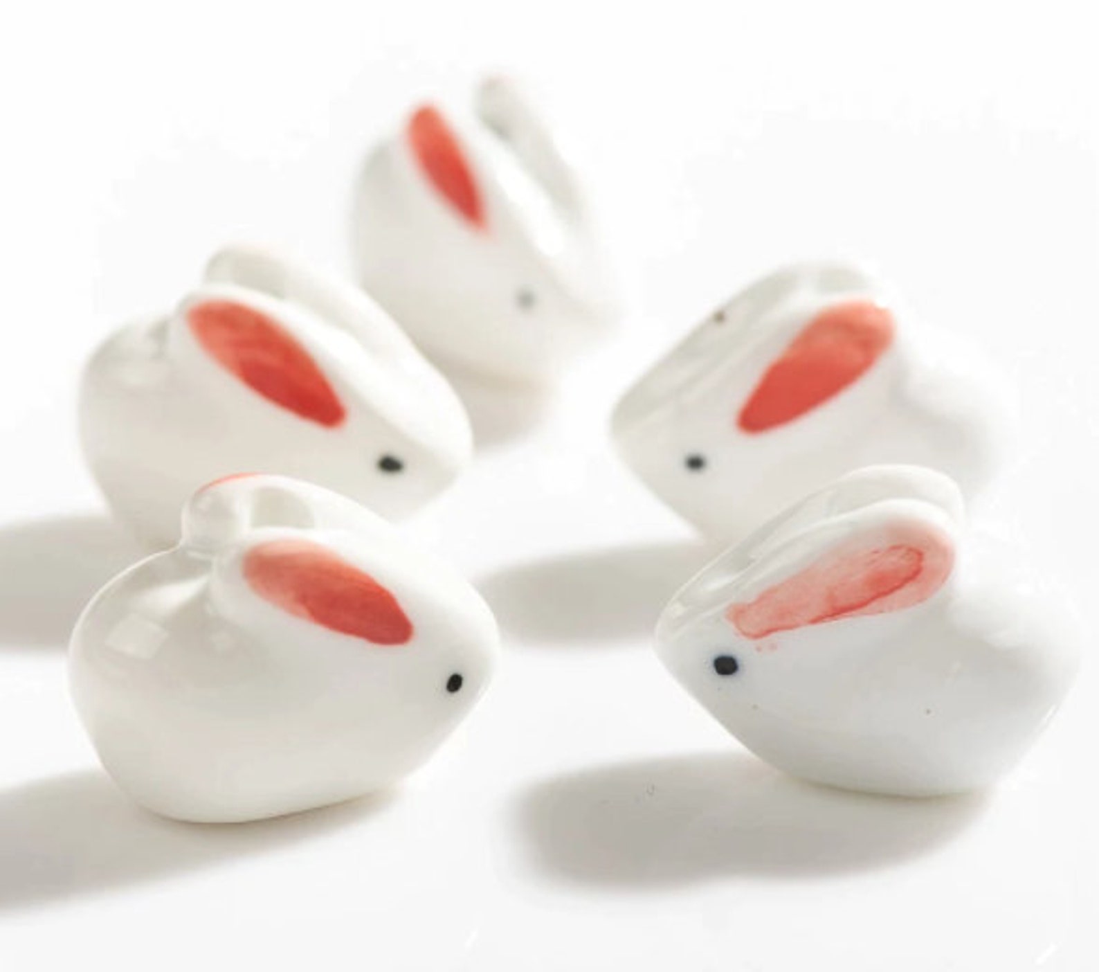 Ceramic Bunny Bead |ceramic Rabbit Bead | Ceramic Easter Bead || Pack ...
