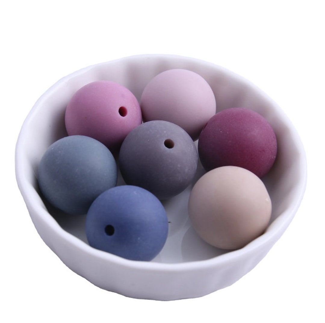 20mm Matte Finish Beads | Fall Colors | Bubblegum Beads | MIXED Colors ...