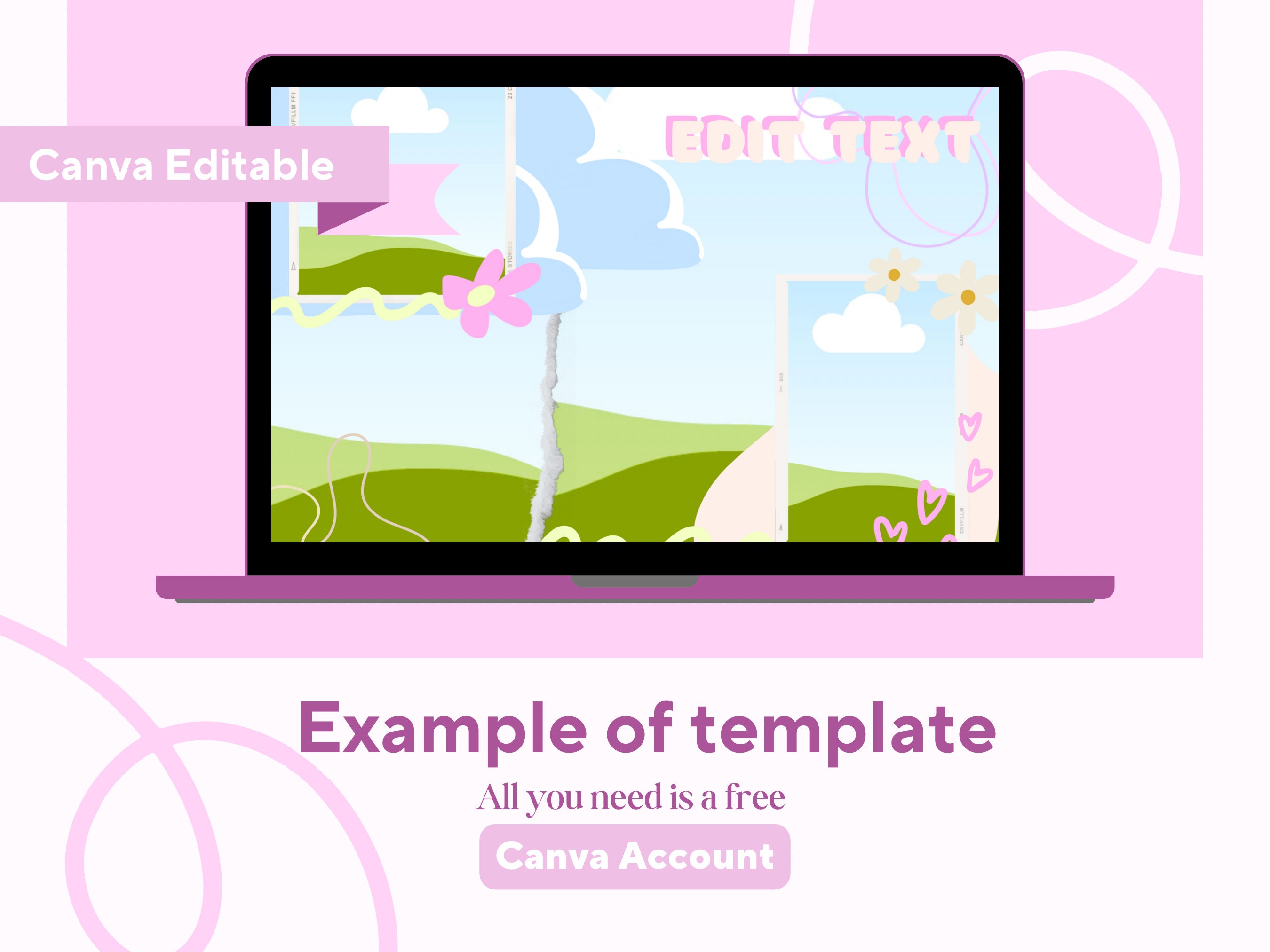 5 Colourful and Fun Digital Scrapbook Templates for Canva - Etsy