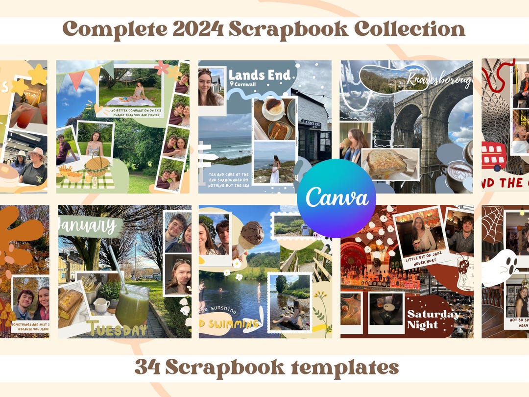 34 Templates - Complete 2024 Collection - Digital Scrapbook Templates ...