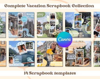 Canva Digital Scrapbook Templates for Instagram Carousel (FREE Canva ...