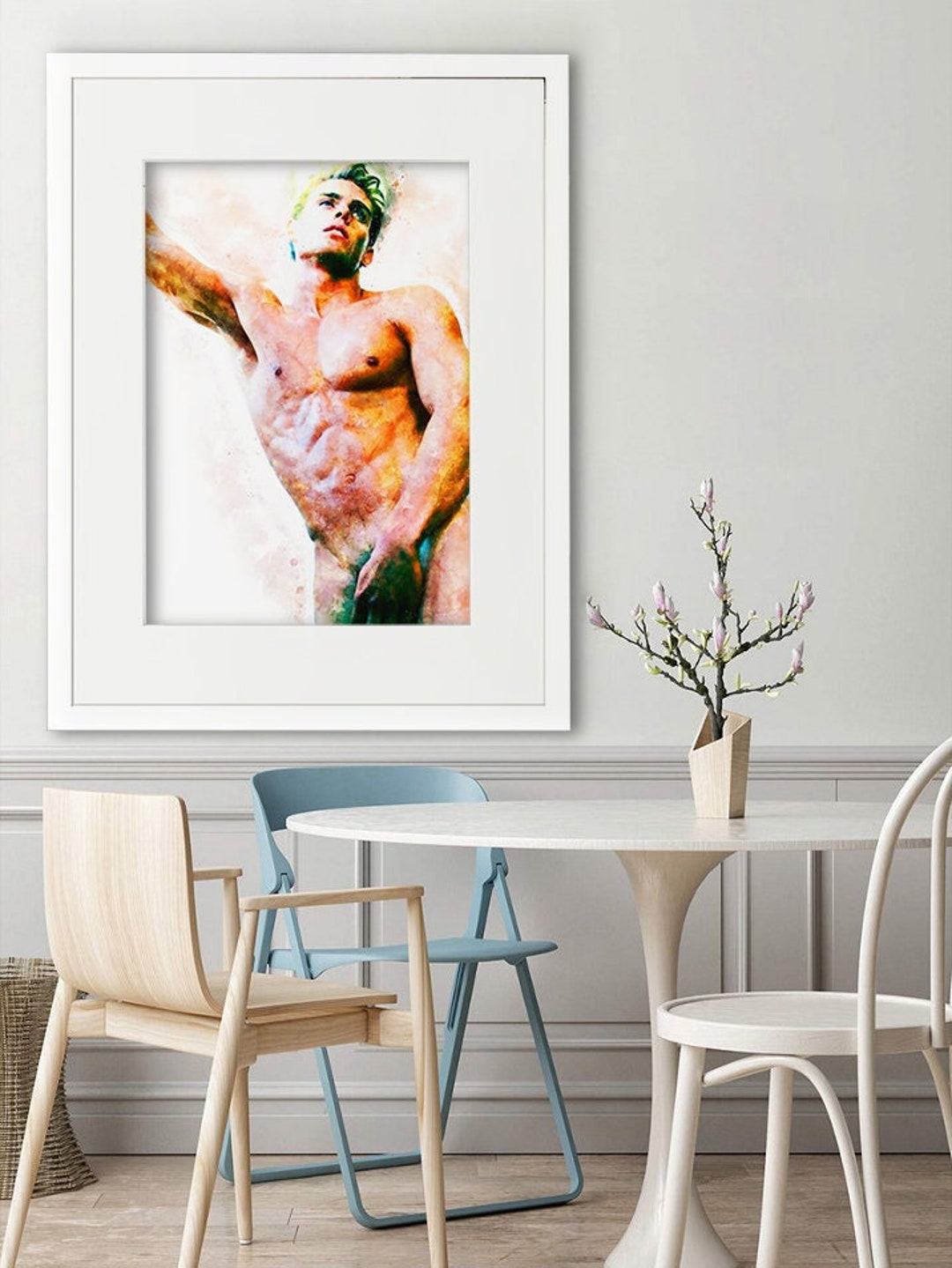 Male Erotic Art Nude Print Gay Artwork Gay Art Body - Etsy