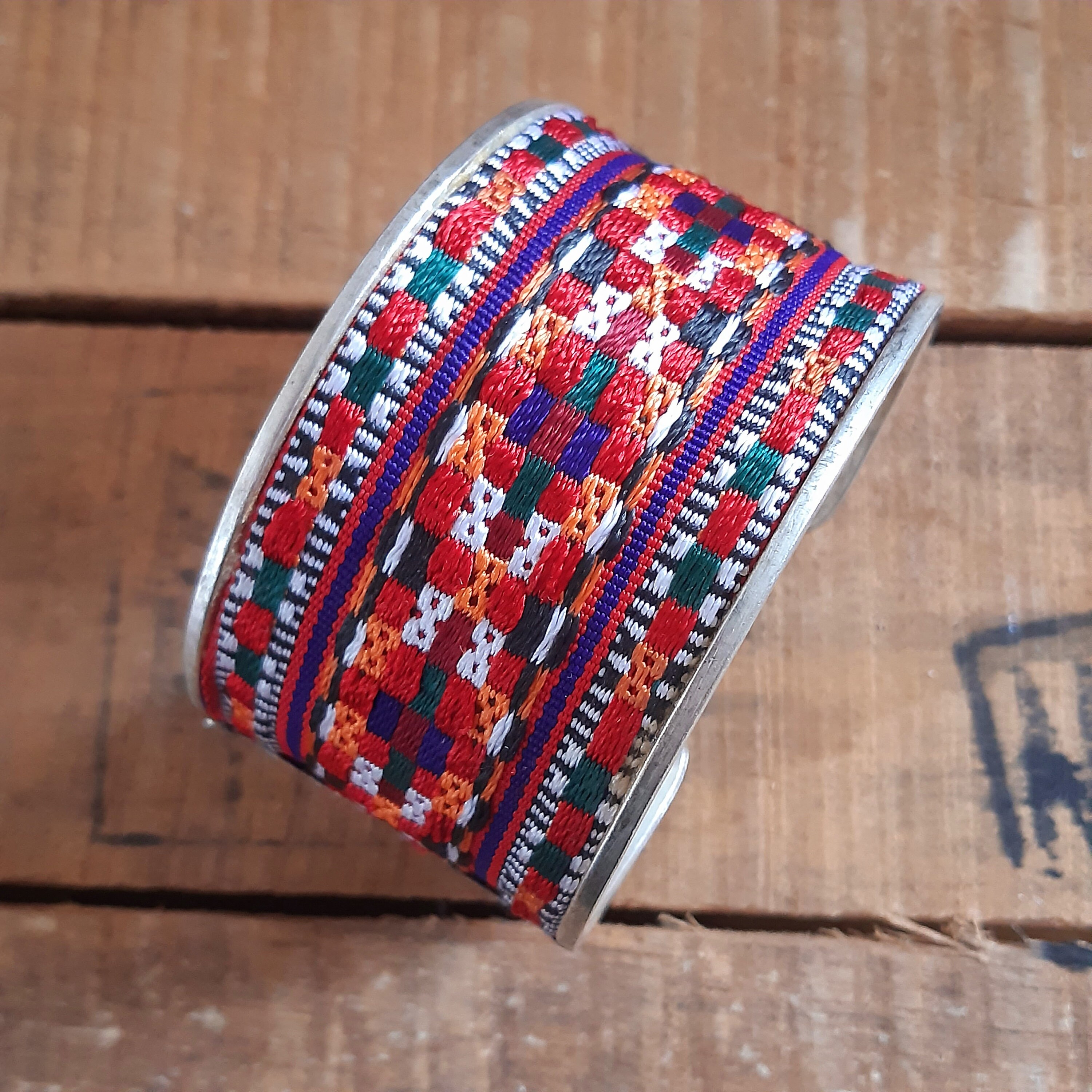 Ancient Embroidery Cuff - Adjustable Bracelet - Unique - Ethnic - Chic ...
