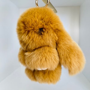 Faux Fur Bunny Rabbit Keychain Bag Charm - Etsy