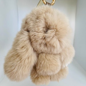 Faux Fur Bunny Rabbit Keychain Bag Charm - Etsy
