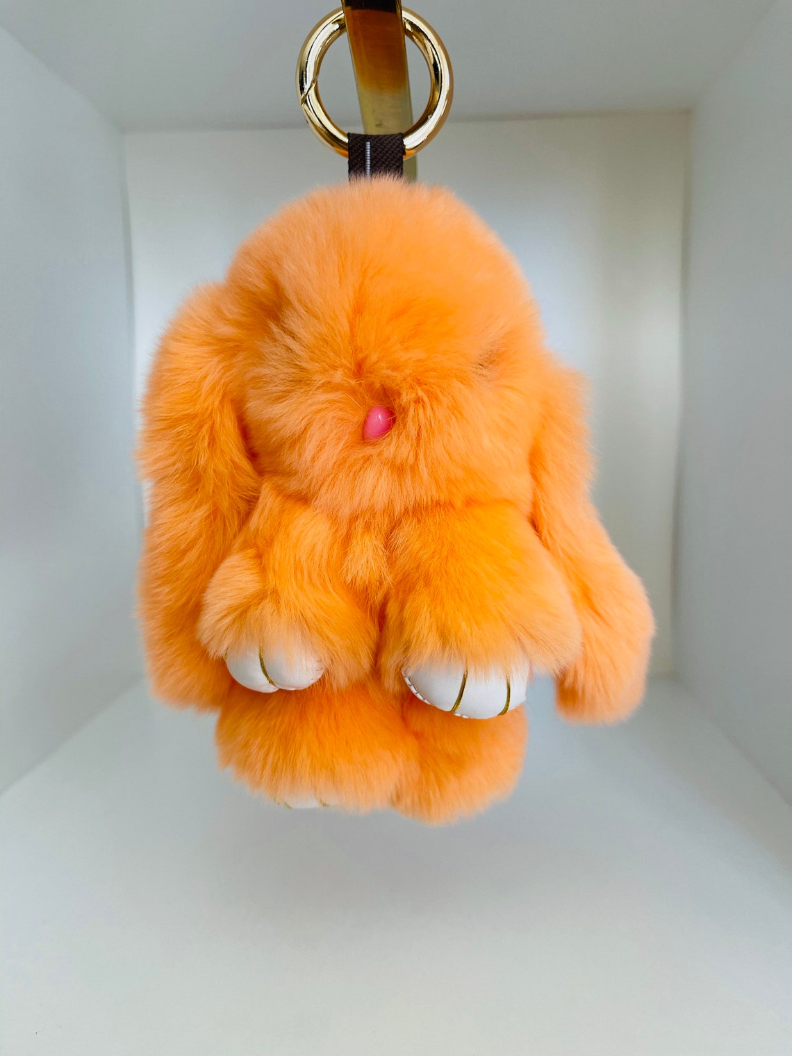 Faux Fur Bunny Rabbit Keychain Bag Charm | Etsy