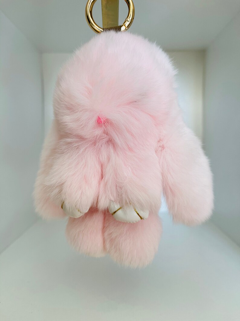 Faux Fur Bunny Rabbit Keychain Bag Charm - Etsy