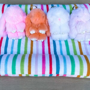 Faux Fur Bunny Rabbit Keychain Bag Charm - Etsy
