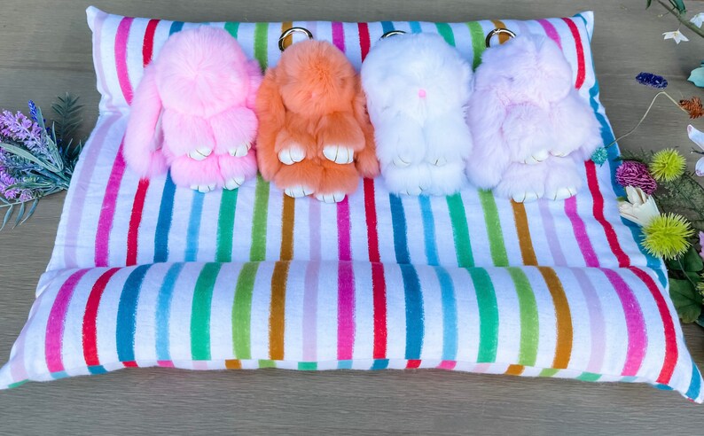 Faux Fur Bunny Rabbit Keychain Bag Charm - Etsy