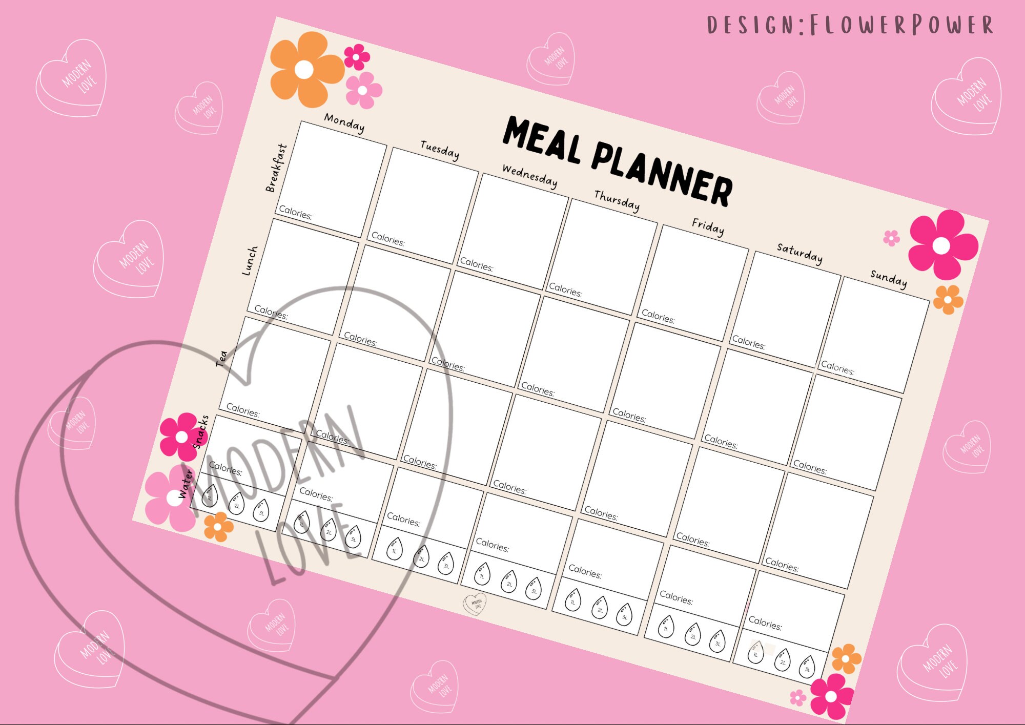 Digital Meal Planner - Etsy
