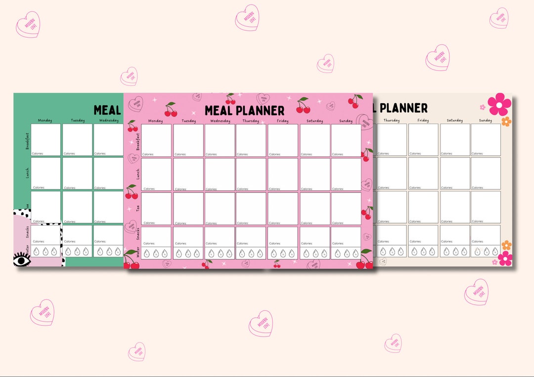 Digital Meal Planner - Etsy